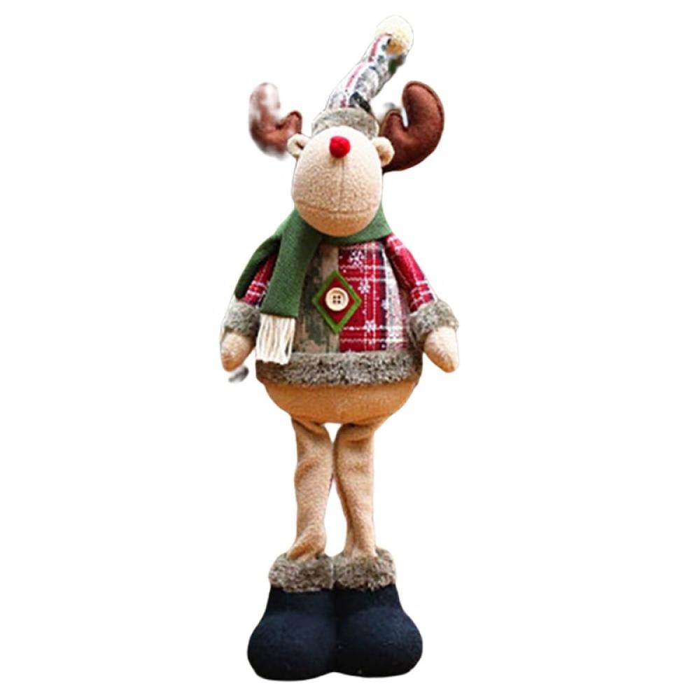 Big Clearance! Super Cute Christmas Plush Toys Long Leg Sitting Santa ...