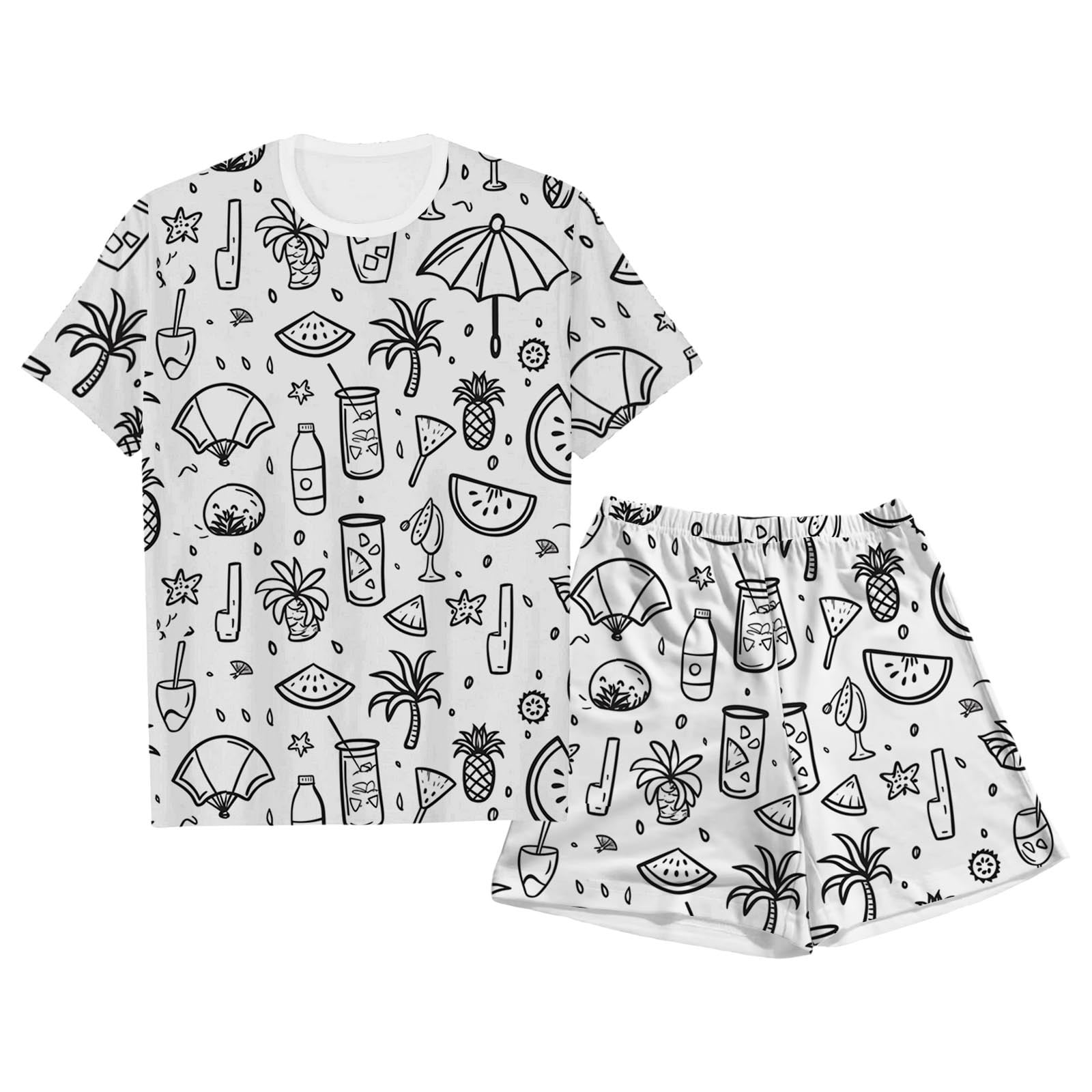 Big Clothes Athletic Wear for Teens Kids Handmade Doodle Sketch ...