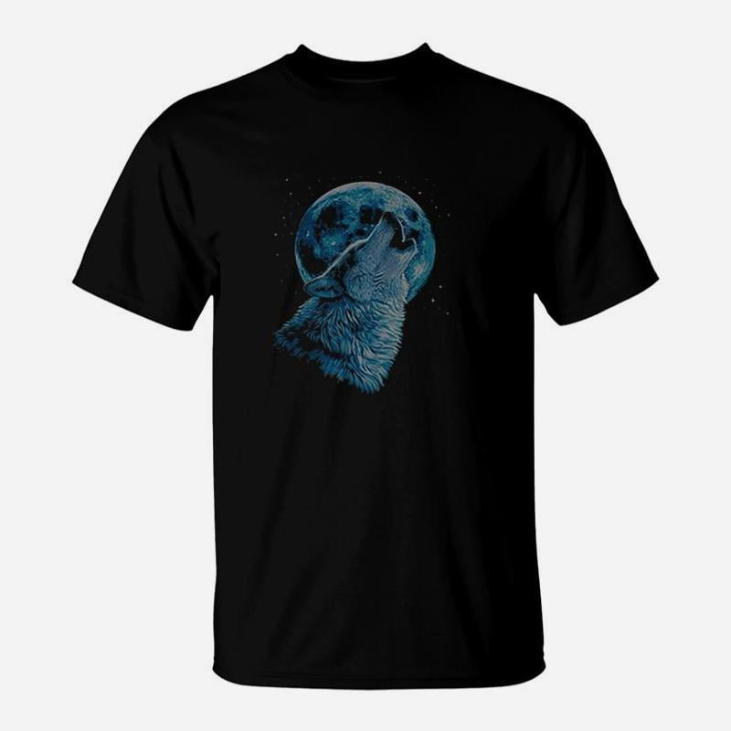 Big Clothing Lone Wolf Howling At The Moon TShirt - Walmart.com