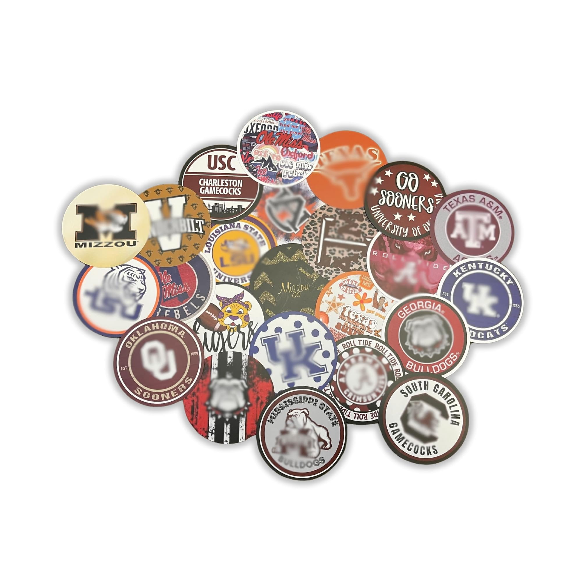 Big College Football Teams 3 Cardstock Freshie Rounds 24 pk Manly ...