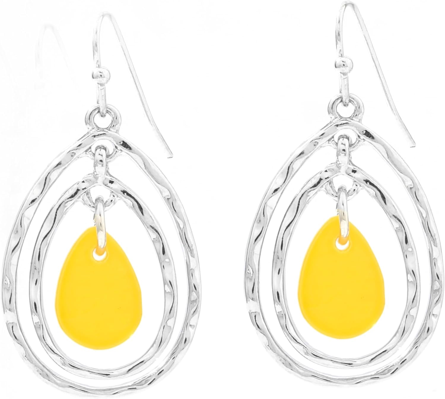 Big Colorful Shell Beads Earrings for Women Dangling Double Teardrop ...