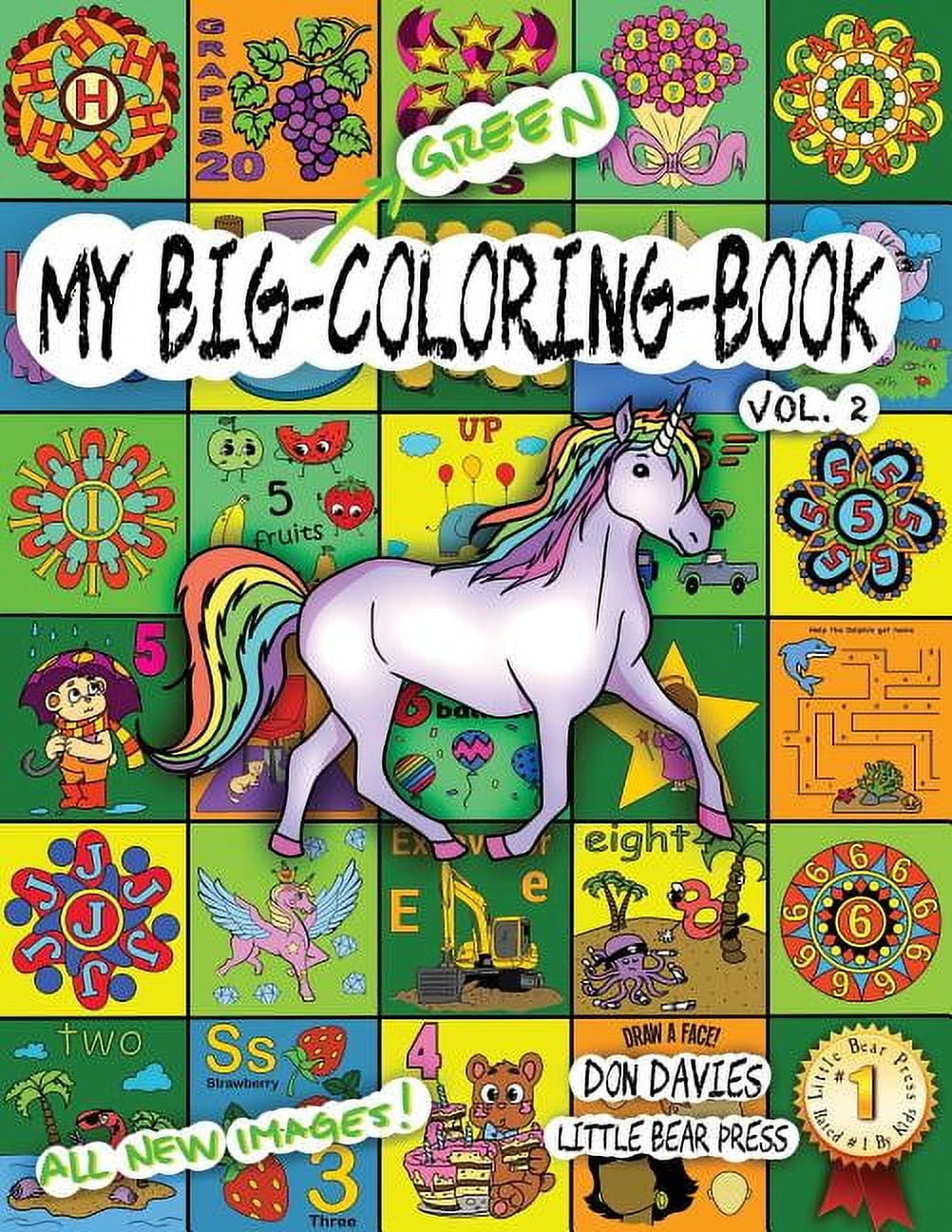 My Big Coloring Book for Kids: My Big Green Coloring Book Vol. 2: Over ...