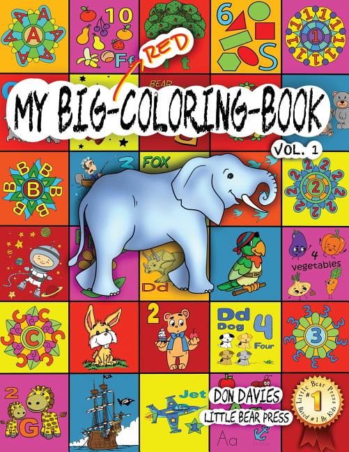 My Big Coloring Book for Kids: My Big Red Coloring Book Vol. 1: Over ...