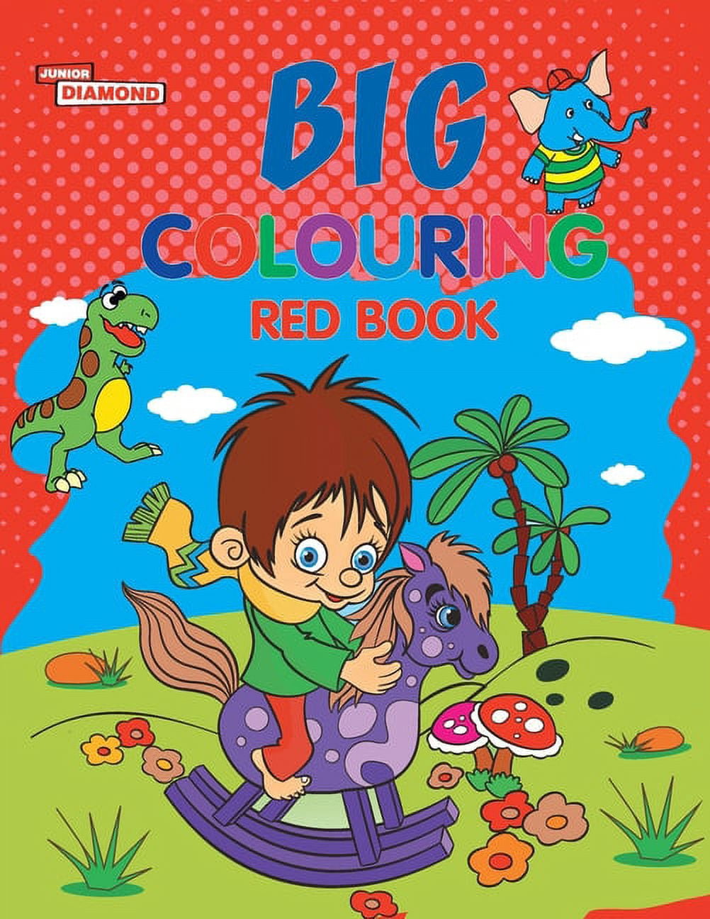 Big Colouring Red Book for 5 to 9 years Old Kids Fun Activity and ...