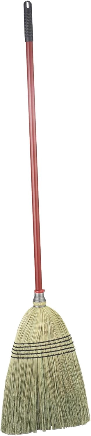 Big Corn Broom with 100% Broomcorn Fiber, 12" Sweep Surface - Walmart.com
