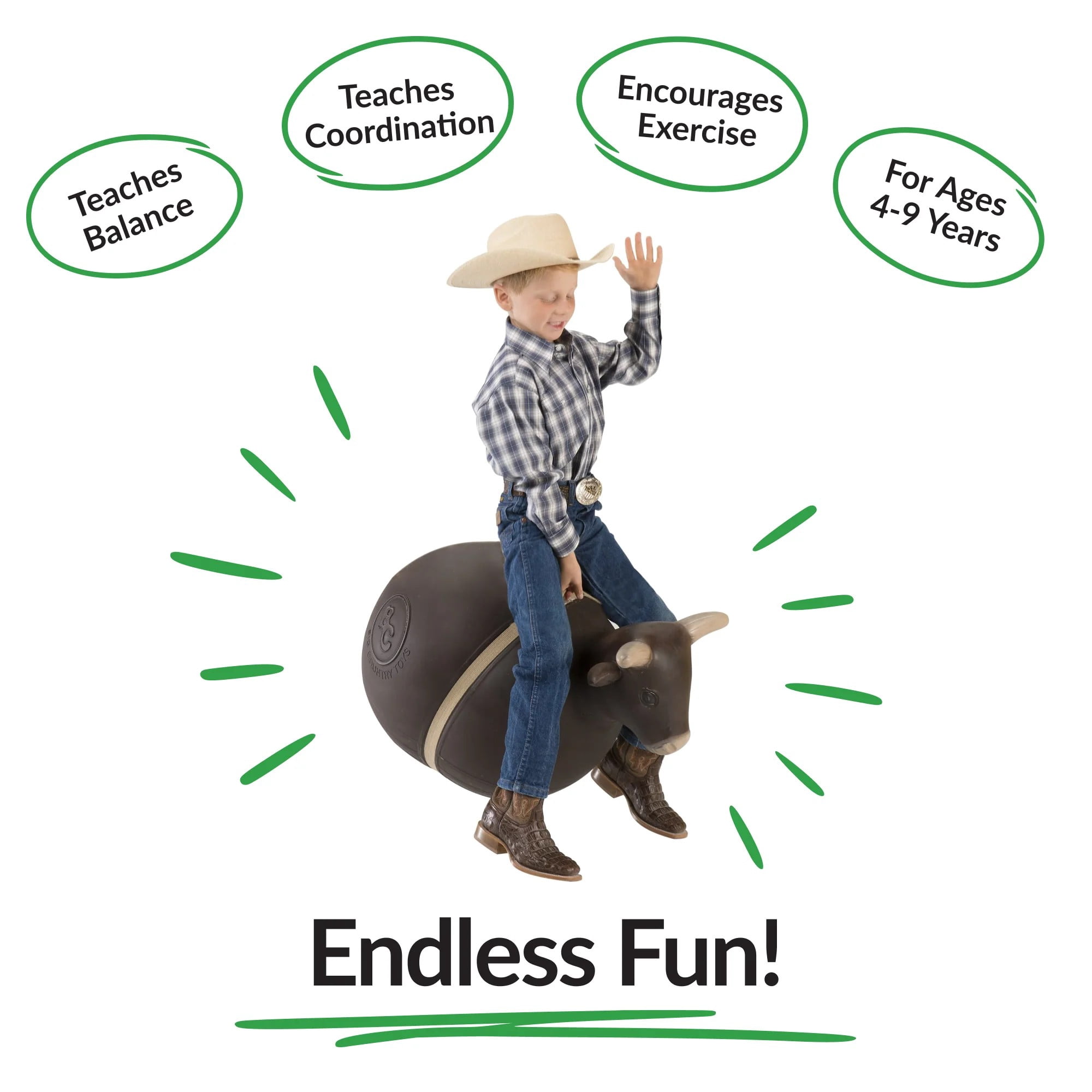 Big Country Toys, Bouncy Bull, 16-Inch Inflatable Rodeo Toy - Walmart.com