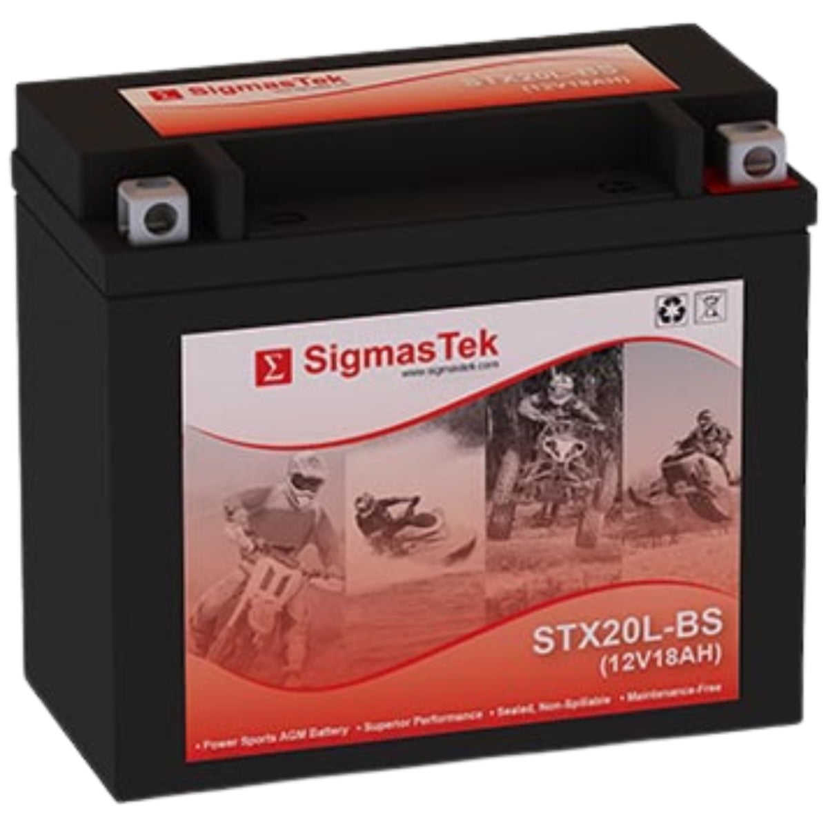 Big Crank ETX20L SLA Battery Replacement STX20L-BS 12V 18AH 270 CCA ...