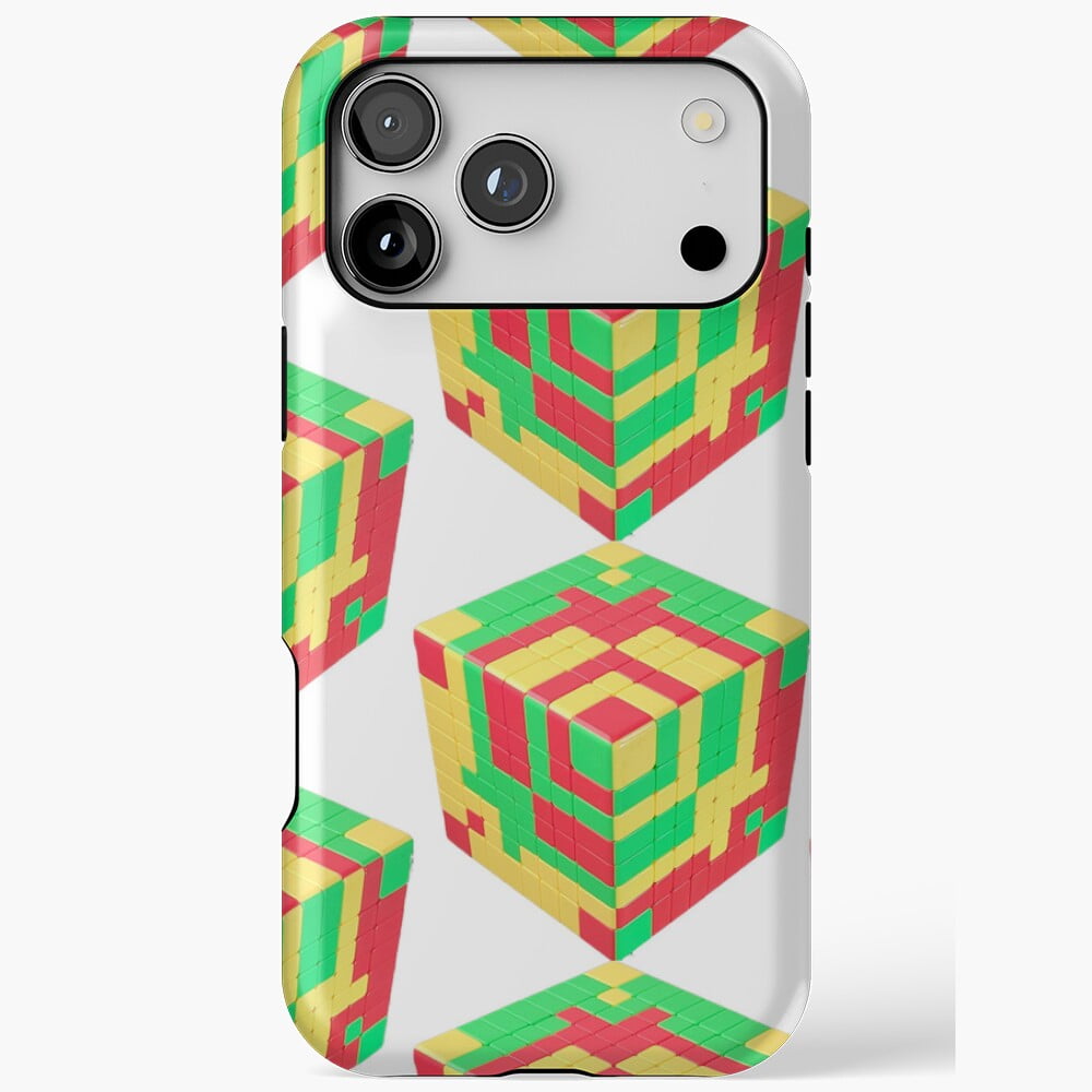 Big Cube Art Design 4 Creative Phone Case for iPhone 11 12 13 14 15 16 ...