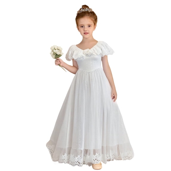 Big Cute Dresses For Girls Glitter Tiered Cake With Ruffle Hem ...
