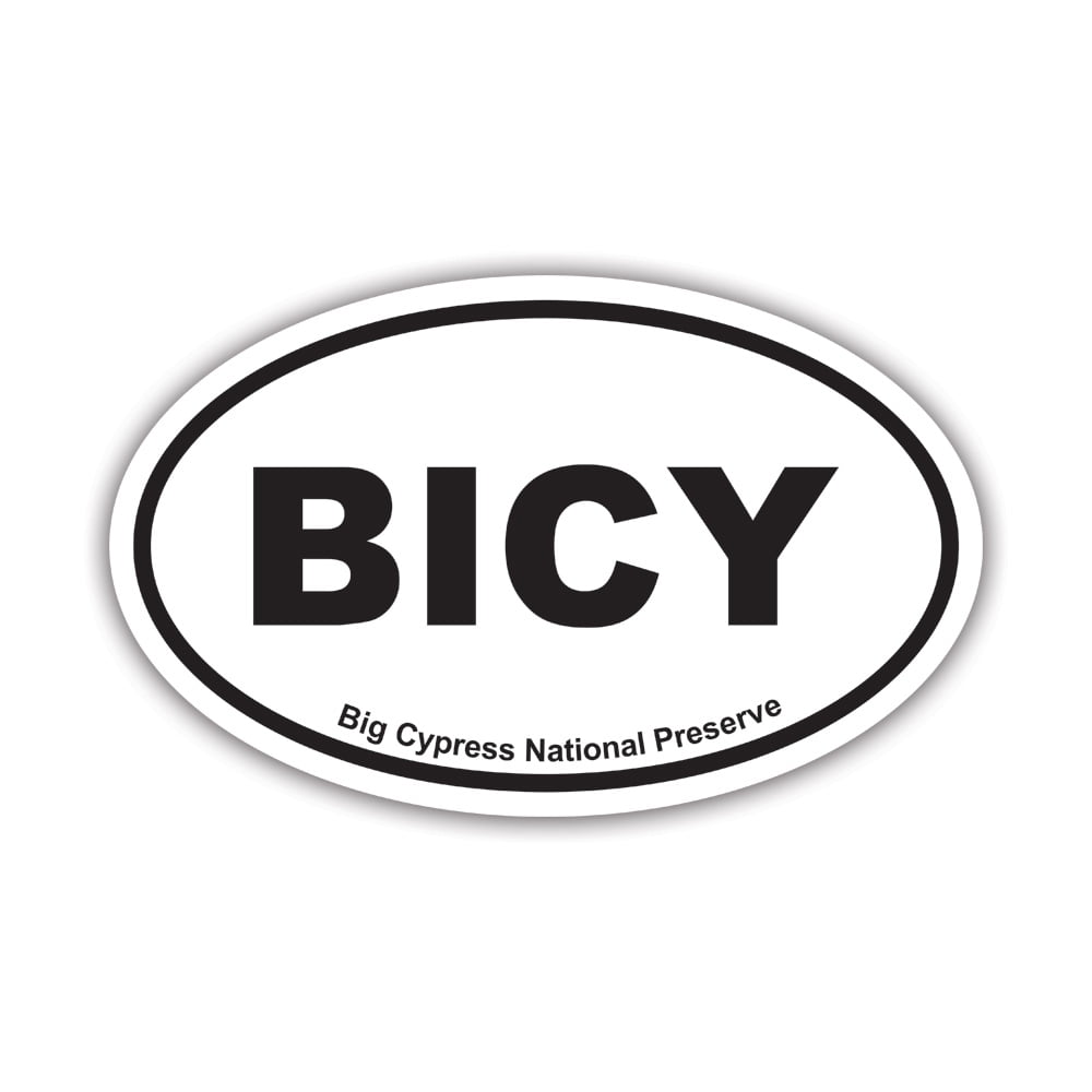 Big Cypress National Preserve Bicy Oval Sticker Decal Self Adhesive