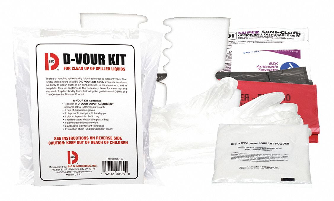 Big D Bodily Fluid Spill Disposal Kit 169 - Walmart.com