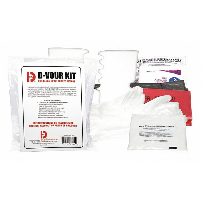 Big D Bodily Fluid Spill Disposal Kit 169 - Walmart.com