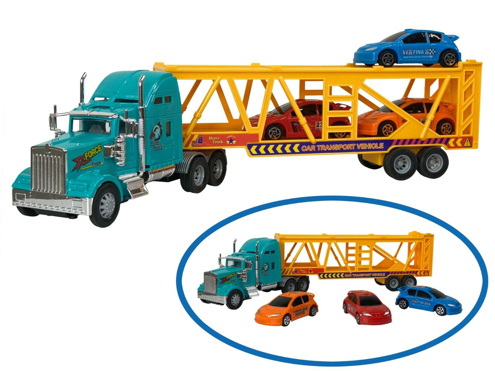 Big Daddy Big Rig Tractor Trailer Transport Toy Trucks Big Toy Truck ...