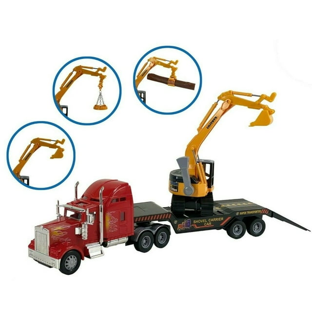 Big Daddy Big Rig Tractor Trailer Transport Toy Trucks Big Toy Truck ...