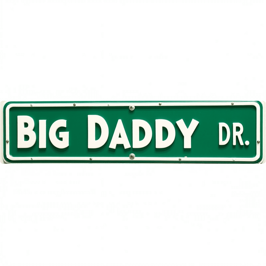 Big Daddy Drive Tin Decor 16*4 Inches "BIG DADDY DR." Home/Man Cave ...