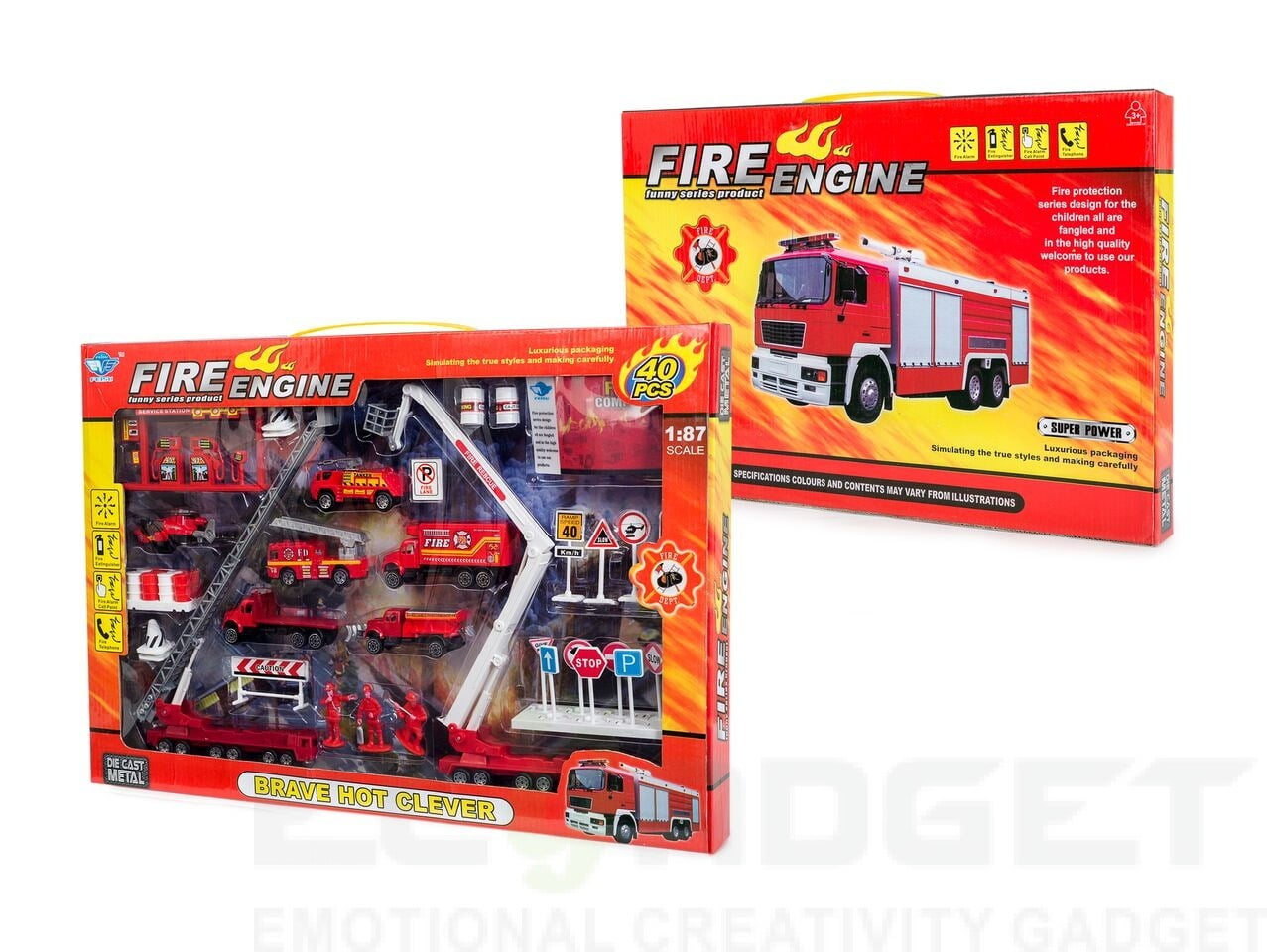 Big-Daddy Fire Rescue Toy Play Set Includes over 40 Fire Truck Toy And ...