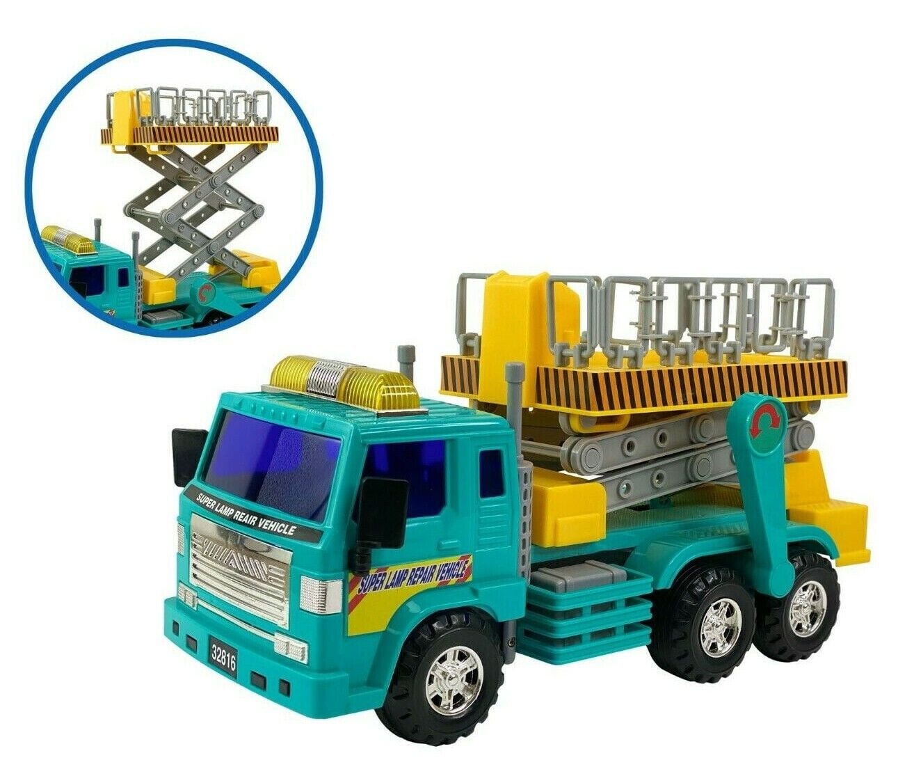 Big-Daddy Friction Powered Medium Duty Lift Bucket Scissor Crane Truck ...