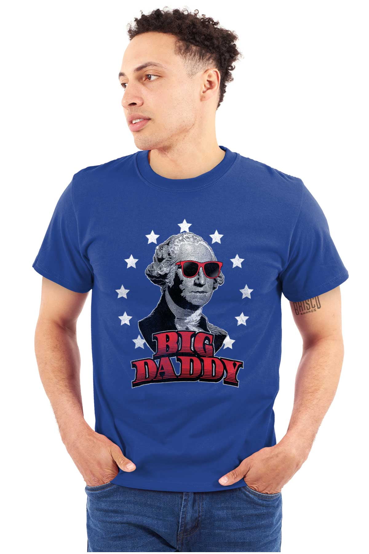 Big Daddy Hipster George Washington Unisex Plus Size Graphic Tee Brisco ...