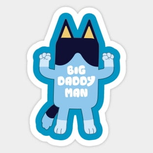 Big Daddy Man Bandit Sticker Bluey Stickers For Kids, Bluey Stickers ...