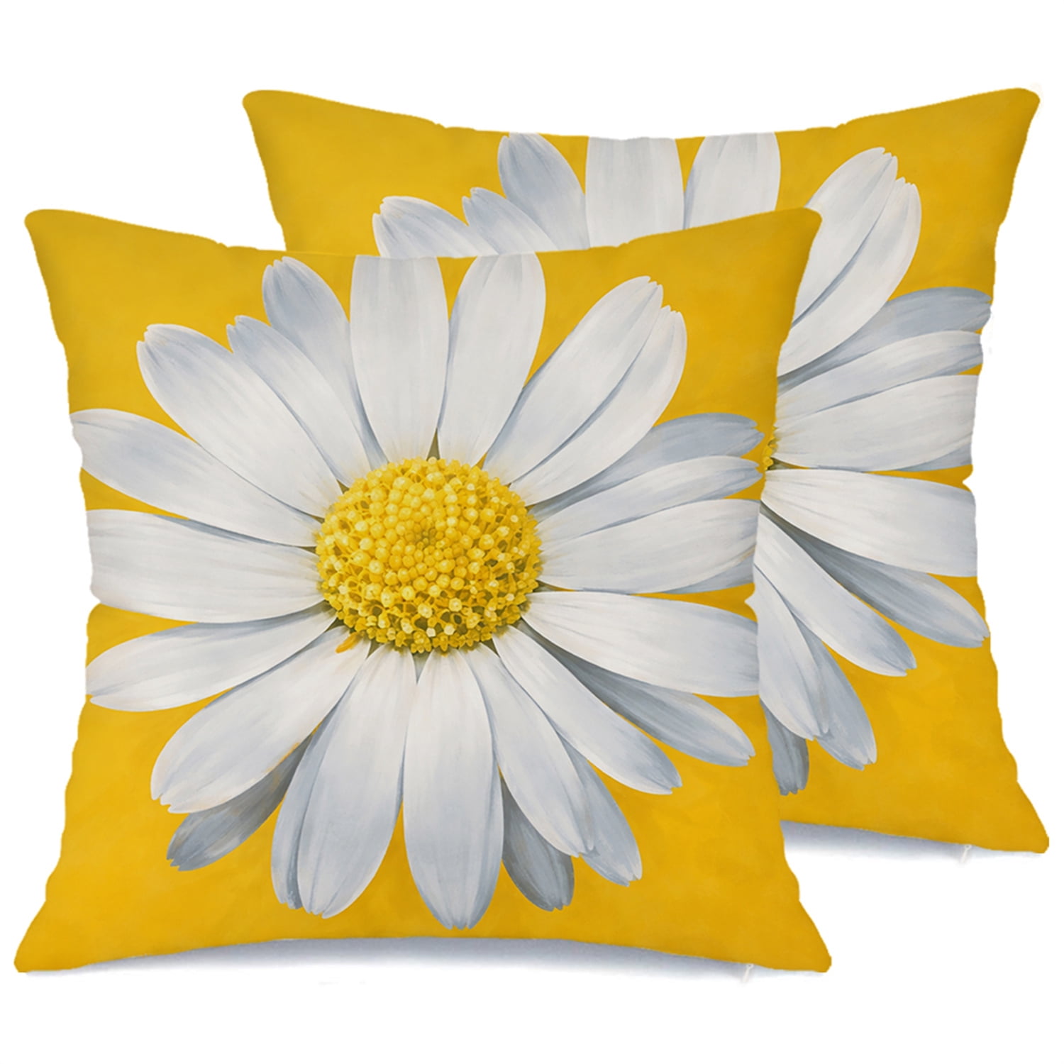 Big Daisy with Yellow Bottom Spring and Summer Pillow Cover Bedding ...
