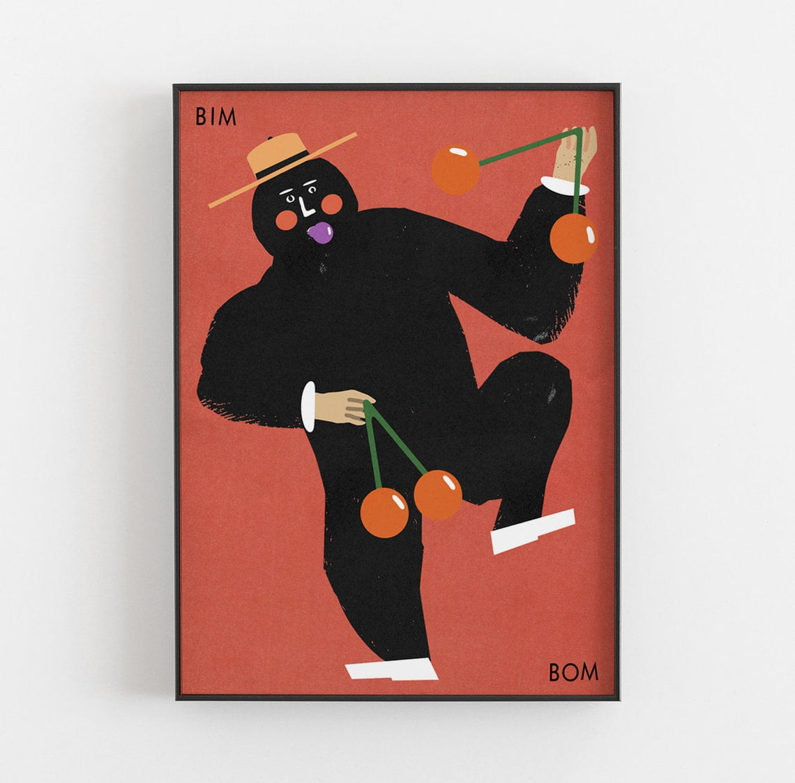 Big Dancing Man Holding Tiki Tiki, Original Polish Poster, Art, Plakat ...