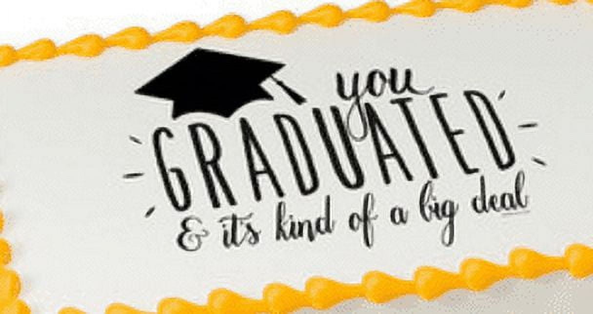 Big Deal Grad Edible Extra Large 8 x 10 Cake Decoration Topper Image ...
