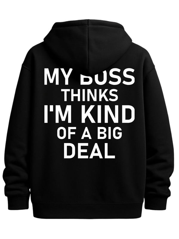 Big Deal Hoodie hoodies & sweatshirt funny humor men's machine washable ...