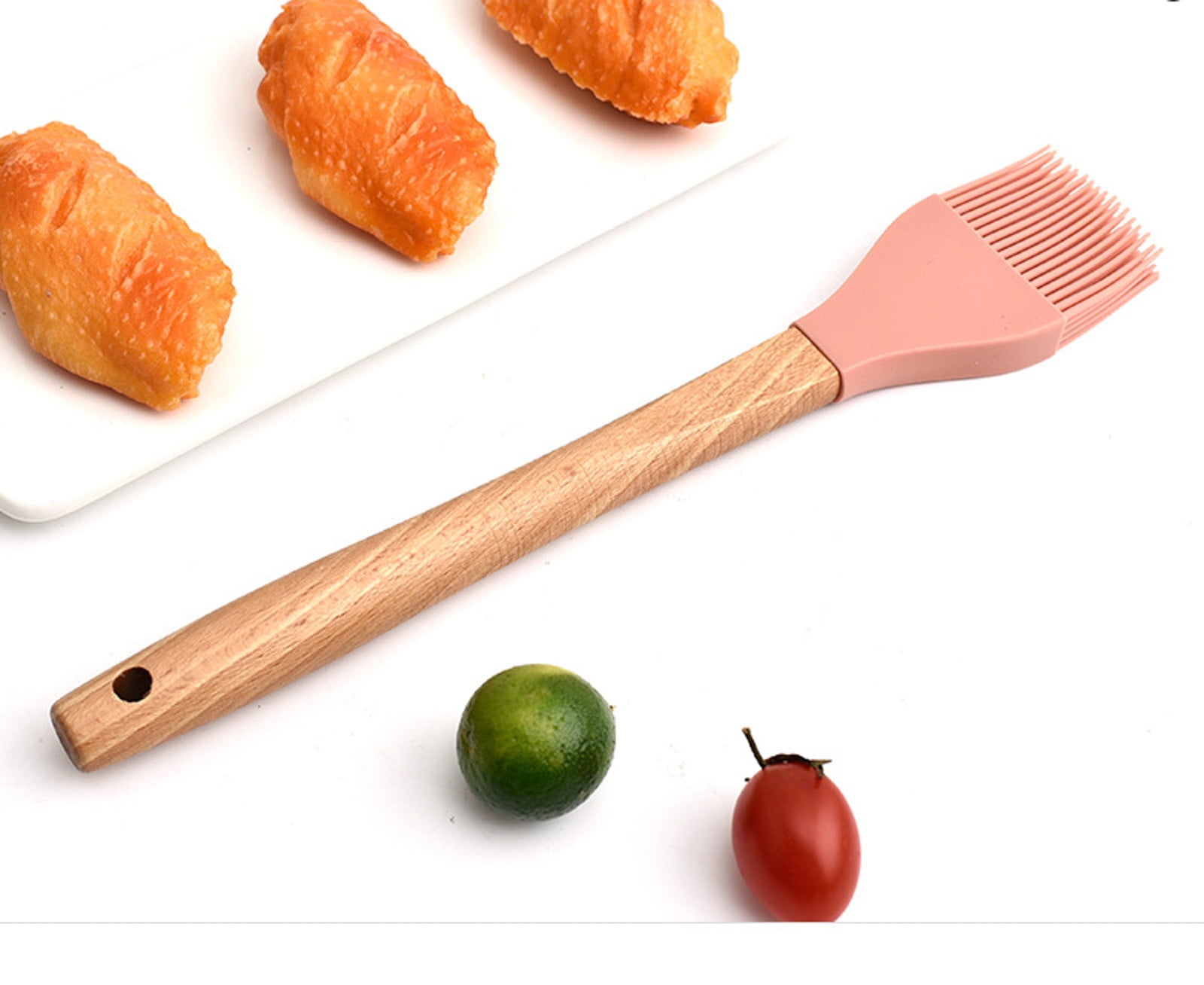 Big Deal! Silicone Oil Brush with Wooden Handle,Durable Basting Brush ...