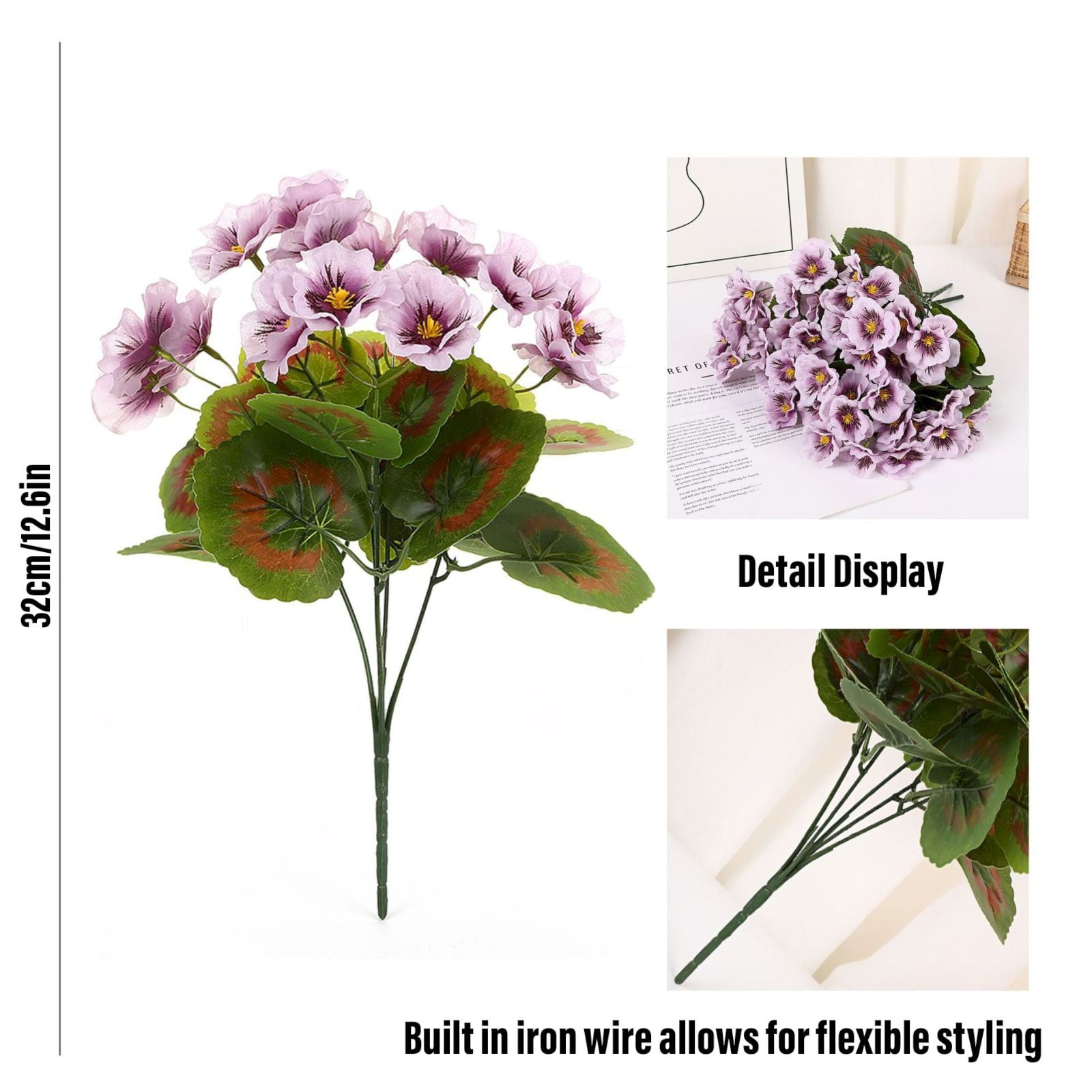 Big Deal! Sureopa Home Decor,Living Room Decor,Artificial Pansy Flowers ...