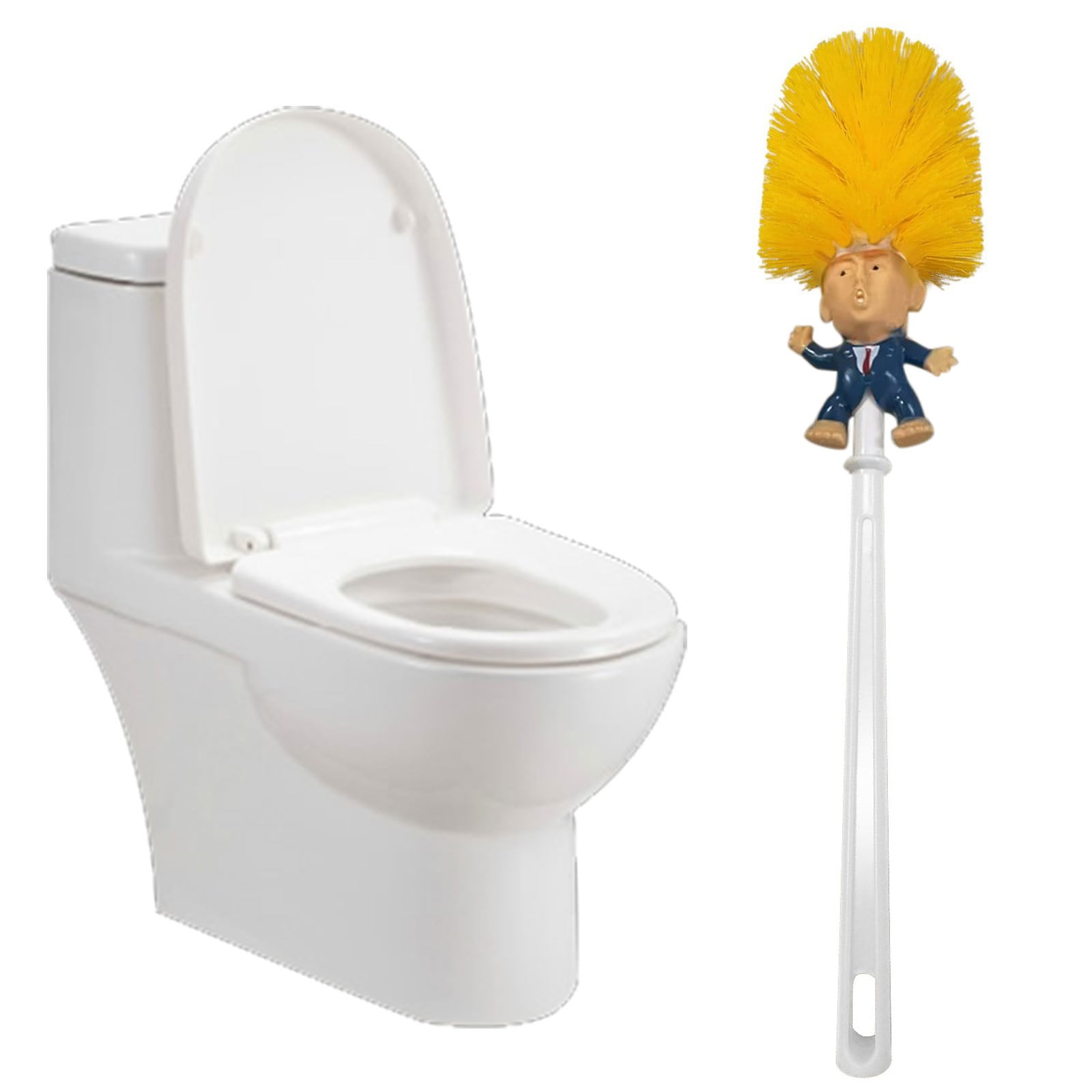 Toilet Bowl Brush W/Holder - Makes Perfect White Elephant Novelty Gag ...