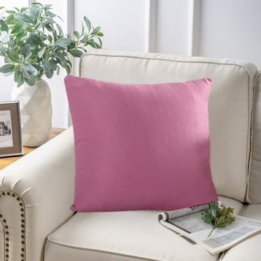 2Pcs Decorative Solid Color Throw Pillow Simple Square Covers Cushion ...