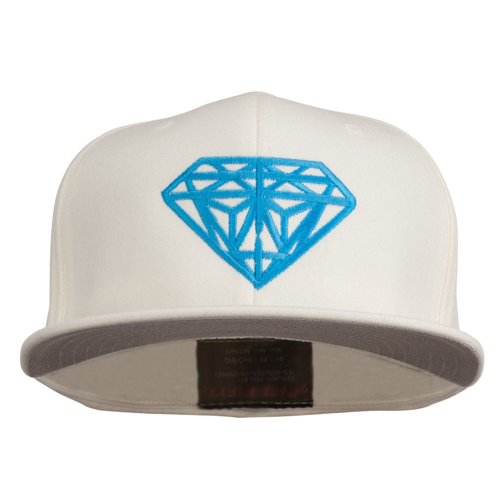 Big Diamond Outline Embroidered Flexfit Cap - Natural OSFM - Walmart.com