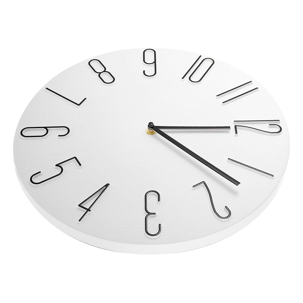 Wall Clock Mute Hanging Aluminum Hands for Living Room Bedroom ...