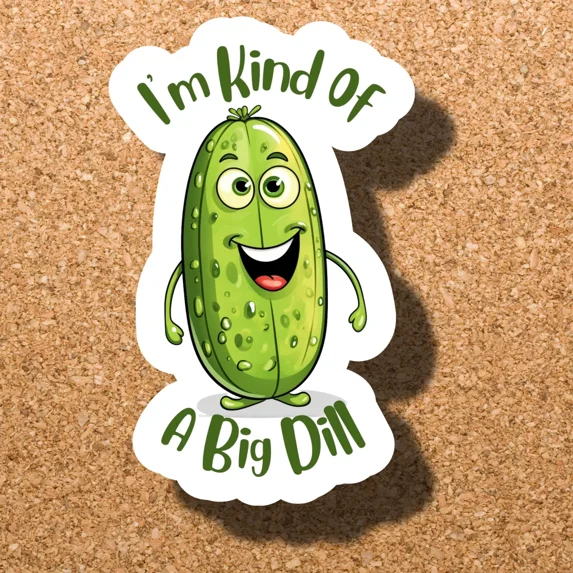 Big Dill Pickle Laminated Vinyl Decal Sticker - Walmart.com