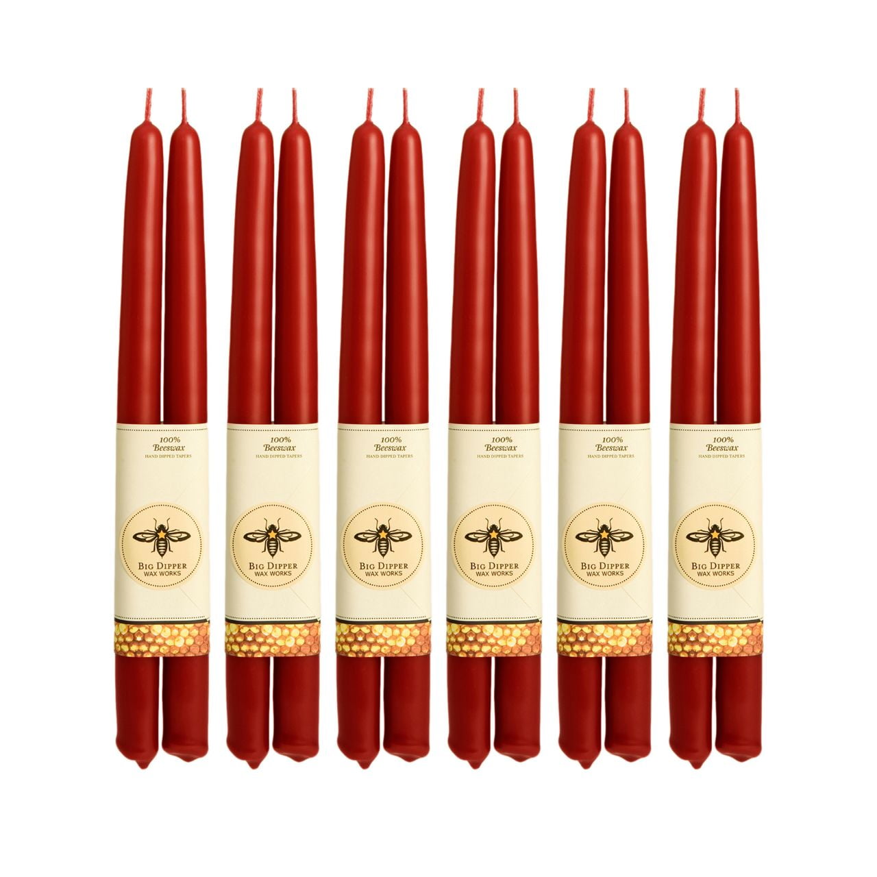 Big Dipper Wax Works 100% Pure Beeswax STANDARD Tapers - Walmart.com