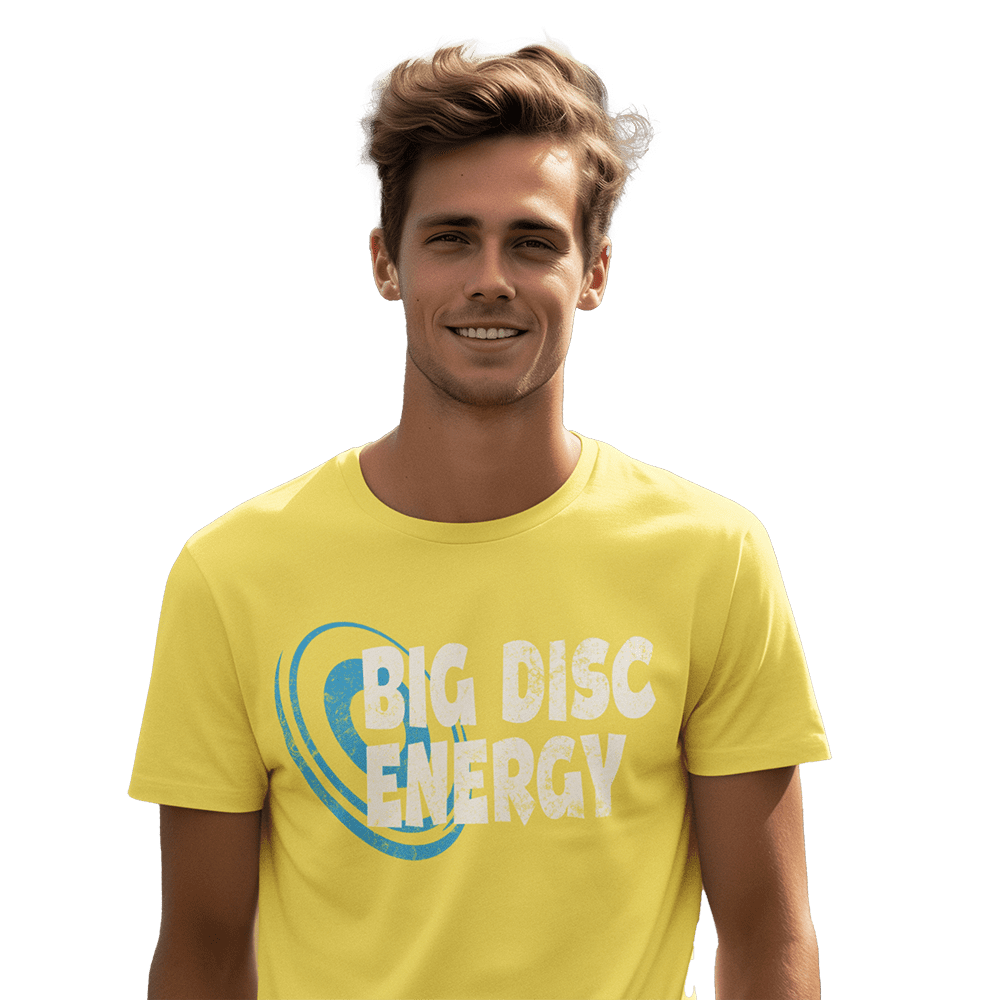 Big Disc Energy Men's Cotton Crew Disc Golf Tee - Walmart.com