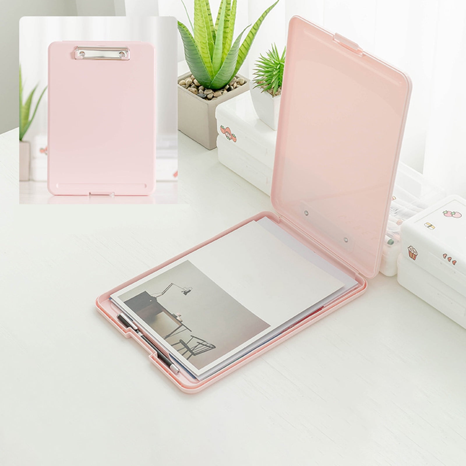 Big Discount, A4 File Box, Transparent Plastic, Multi-function Storage ...