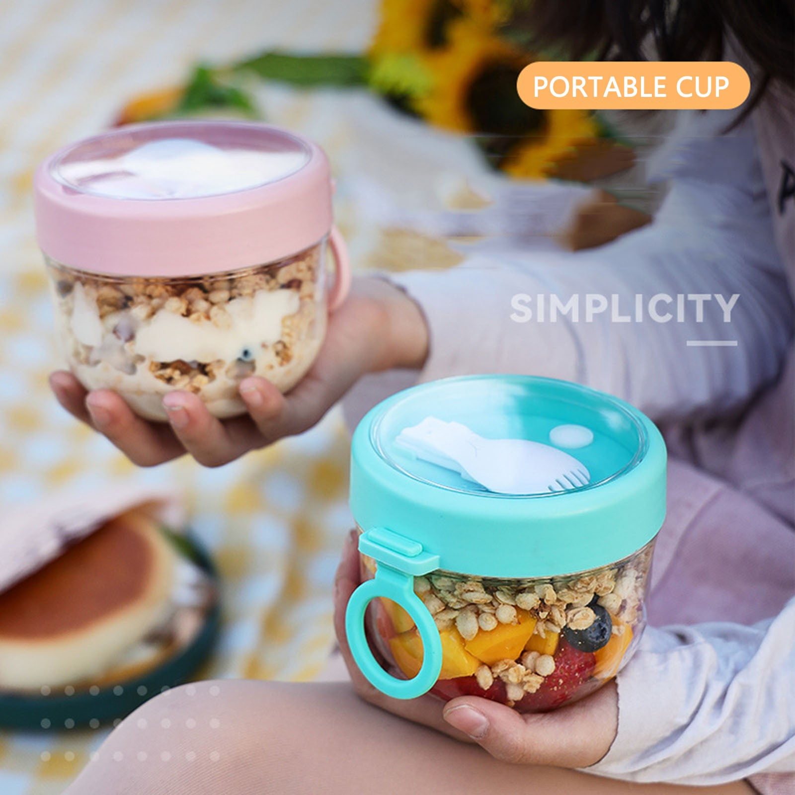 Big Discount, Overnight Oat Containers, Leakproof 600ml Soup Cup ...