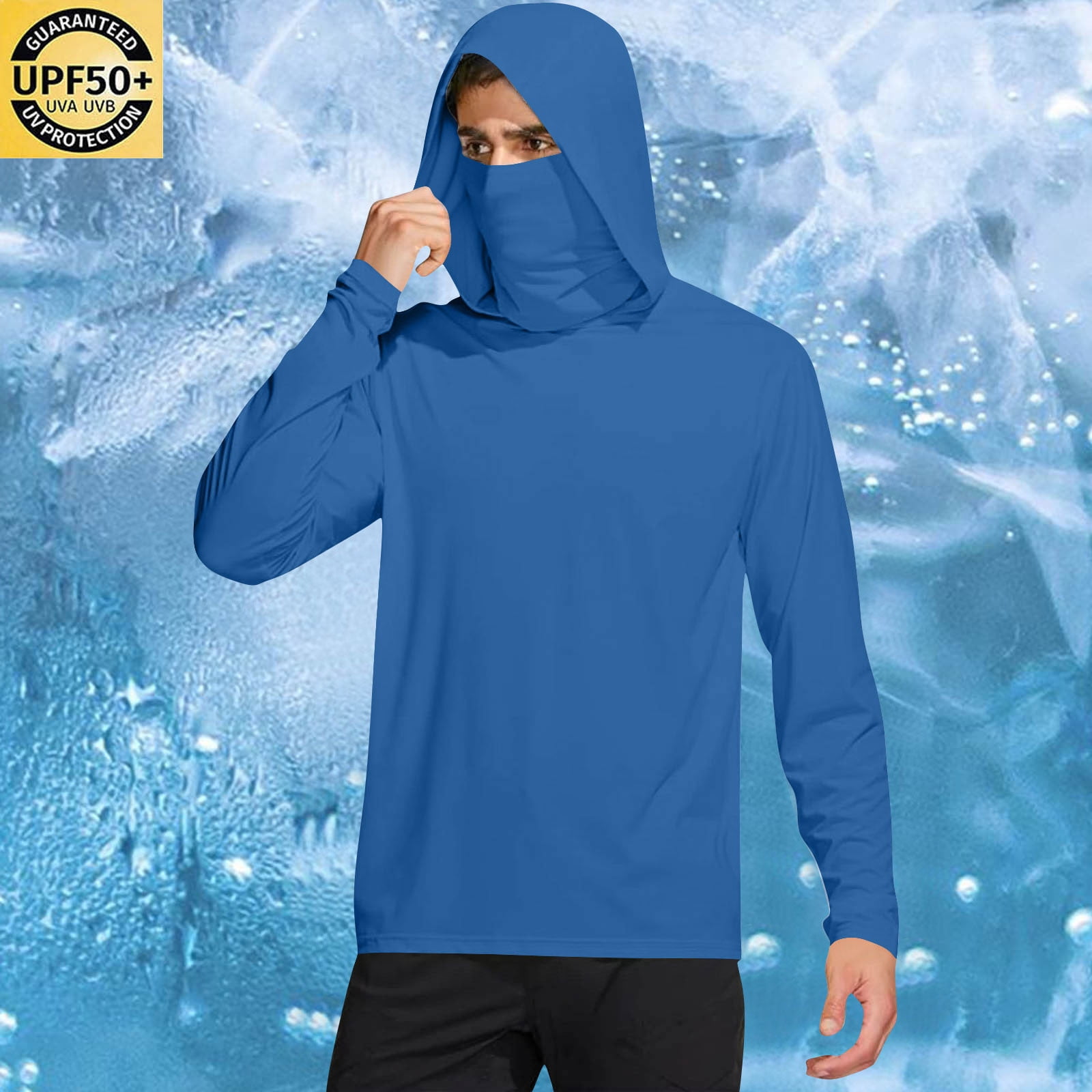 Big Discounts,Men's Hooded Shirt Long Sleeve Sun Protection Lightweight ...