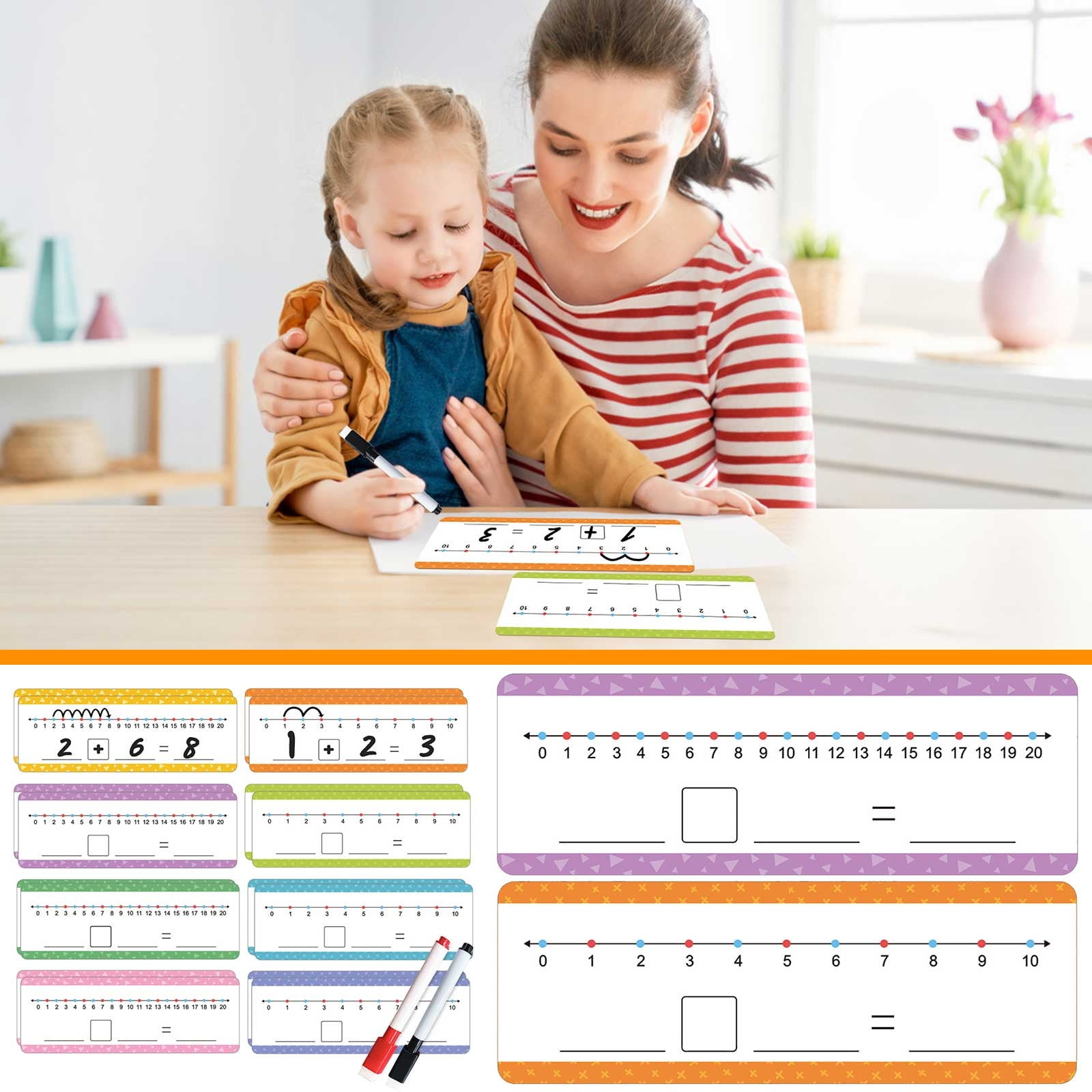 Big Discounts,Number Line Board Card, 16 Pack, Math Addition ...