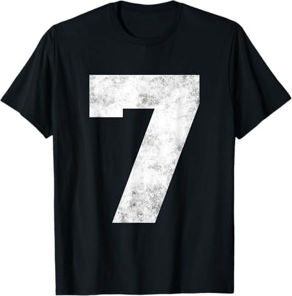 Big Distressed Number "7" Seven Numeric Digits T-shirt - Walmart.com