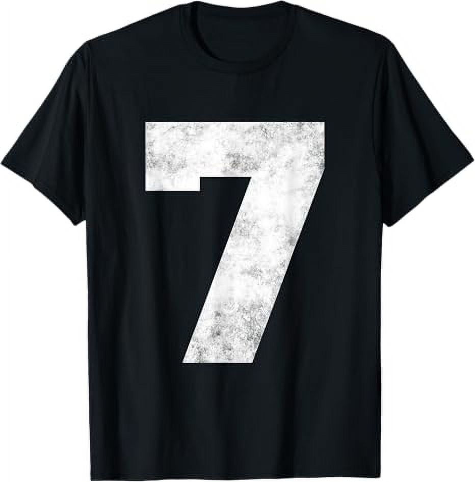 Big Distressed Number "7" Seven Numeric Digits T-shirt - Walmart.com