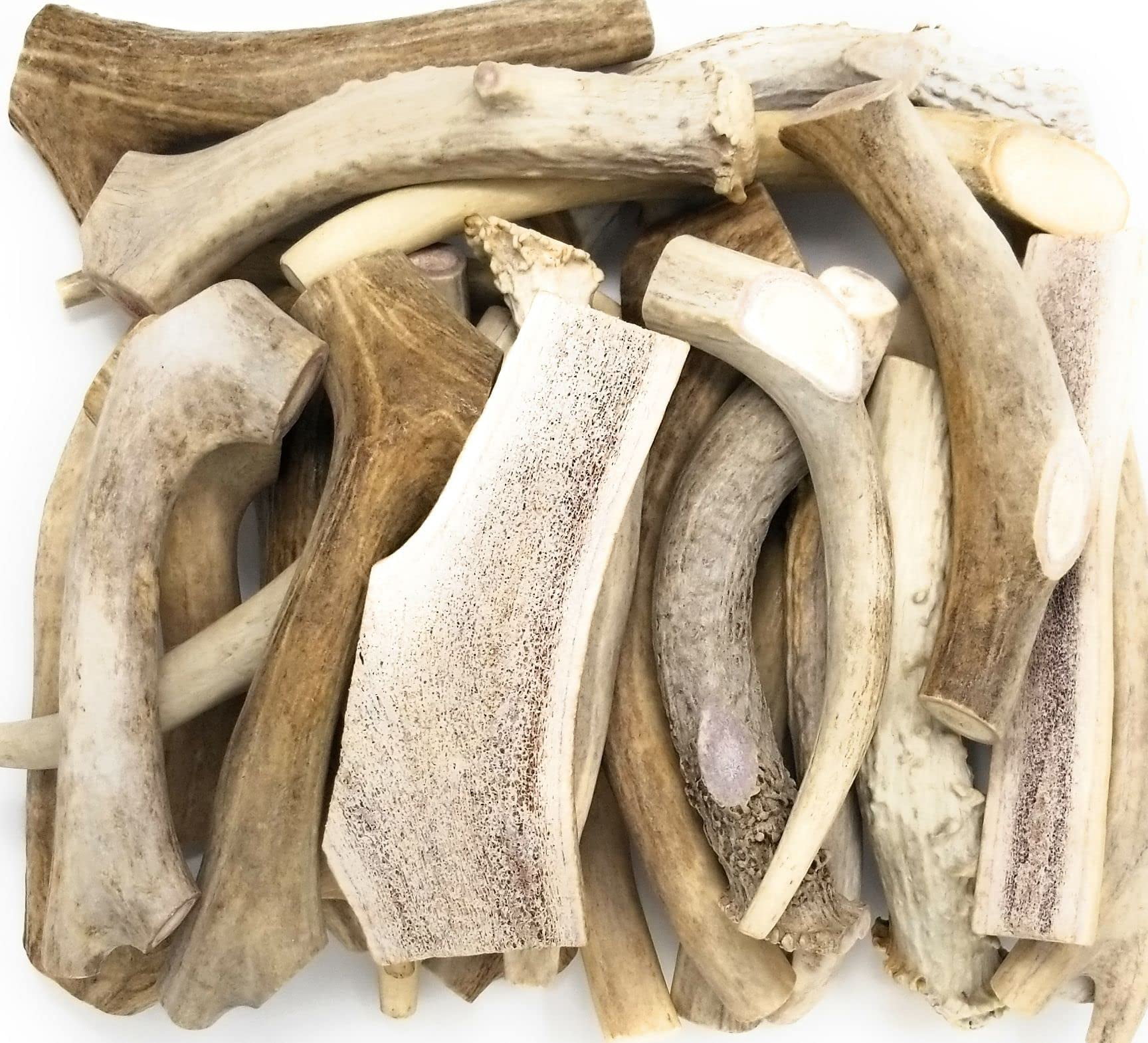 Big Dog Antler Chews - One Pound Pack of Sun-Aged Deer and Elk Antler ...