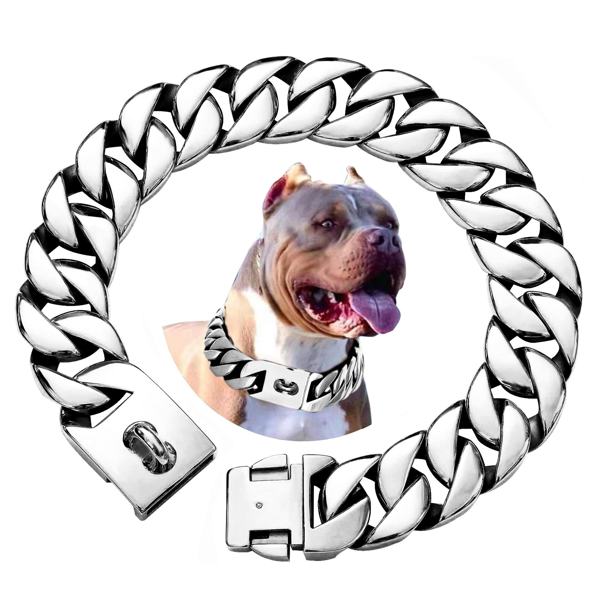 Big Dog Chain Collars, IRF13 txprodogchains 32MM Thick Cuban Link Dog ...