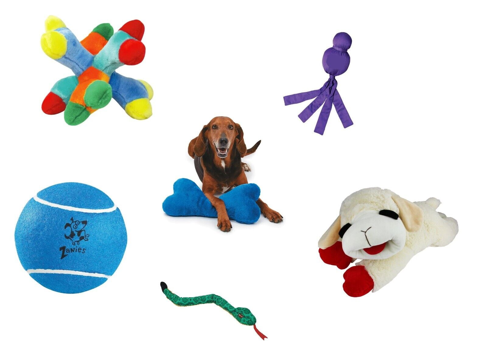 Big Dog Toy Bundles Large Breed Squeak Play Toss Tug Cuddle Chew Bulk ...