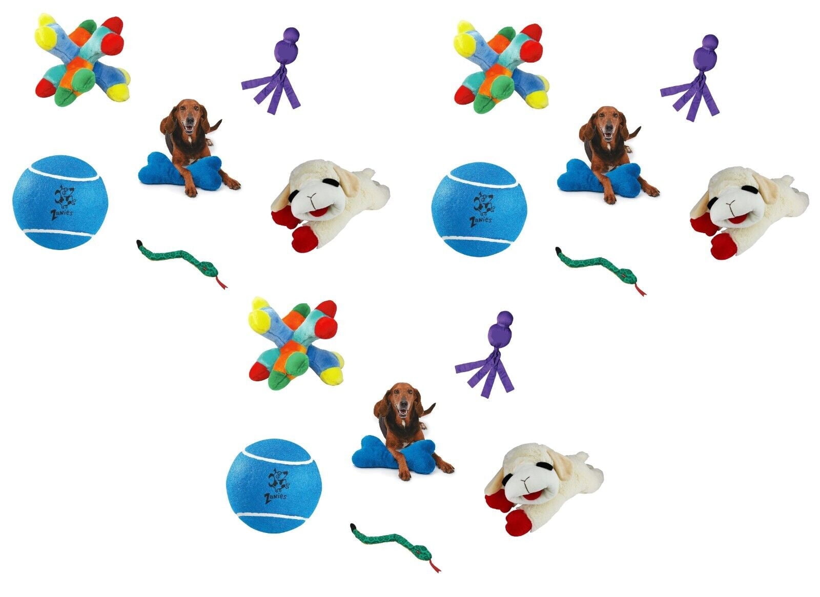 Big Dog Toy Bundles Large Breed Squeak Play Toss Tug Cuddle Chew Bulk ...