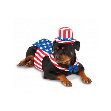 California Costumes Patriotic Uncle Sam Jacket & Hat Dog Apparel, Red ...