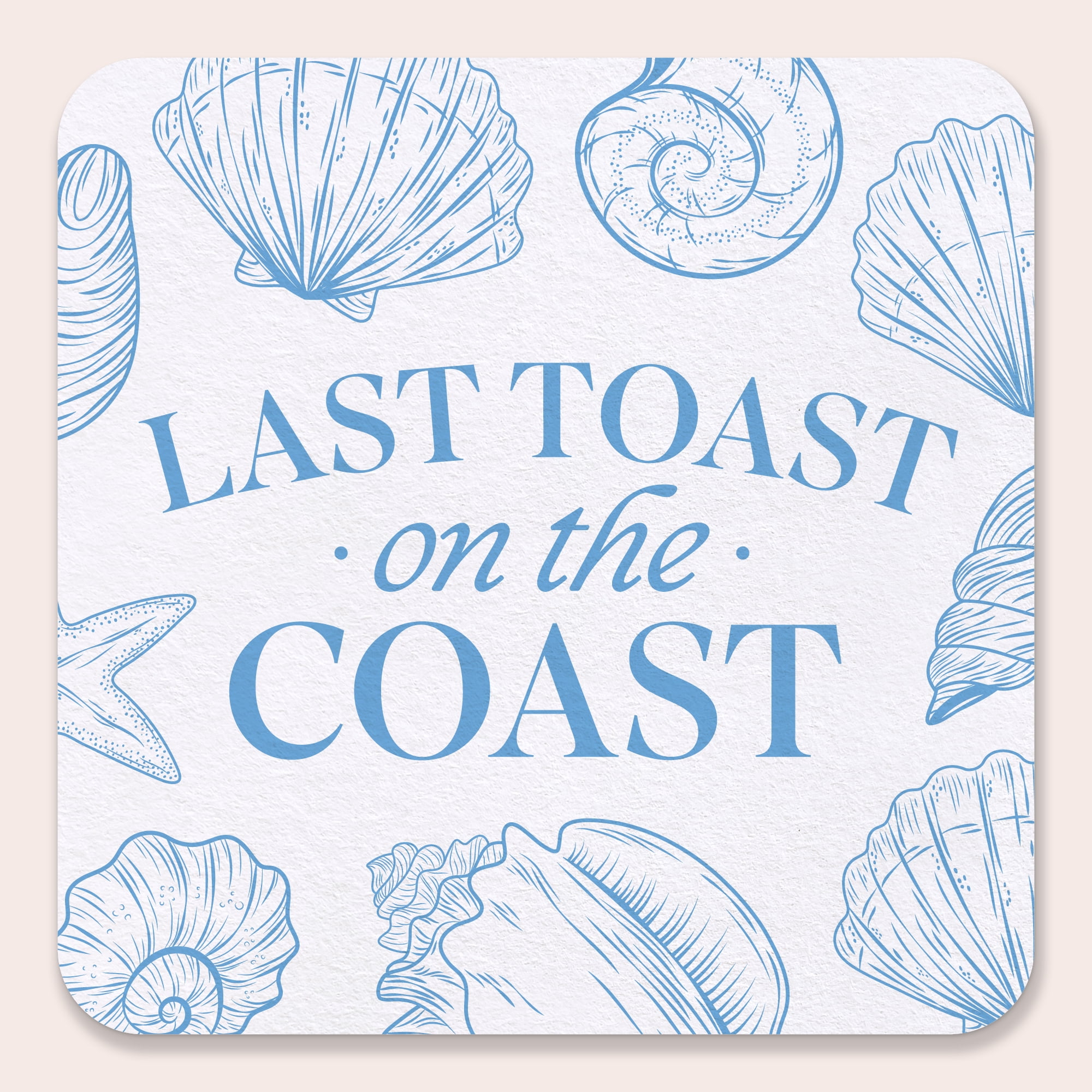 Big Dot of Happiness 25 Ct Last Toast on the Coast Drink Coasters, 4 ...