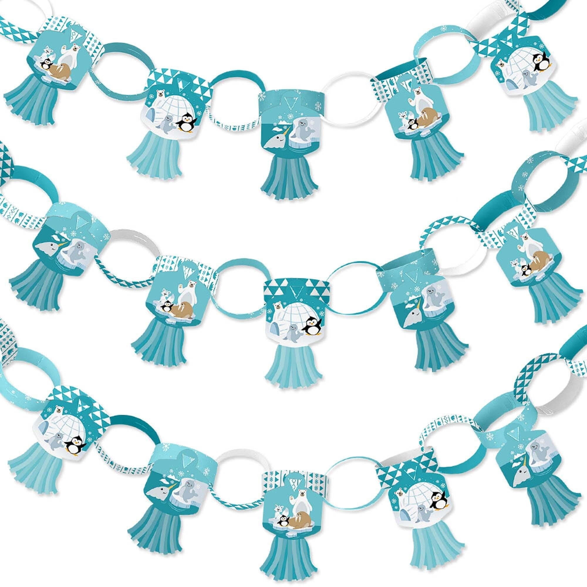 Big Dot of Happiness Arctic Polar Animals - 90 Chain Links & 30 Paper ...
