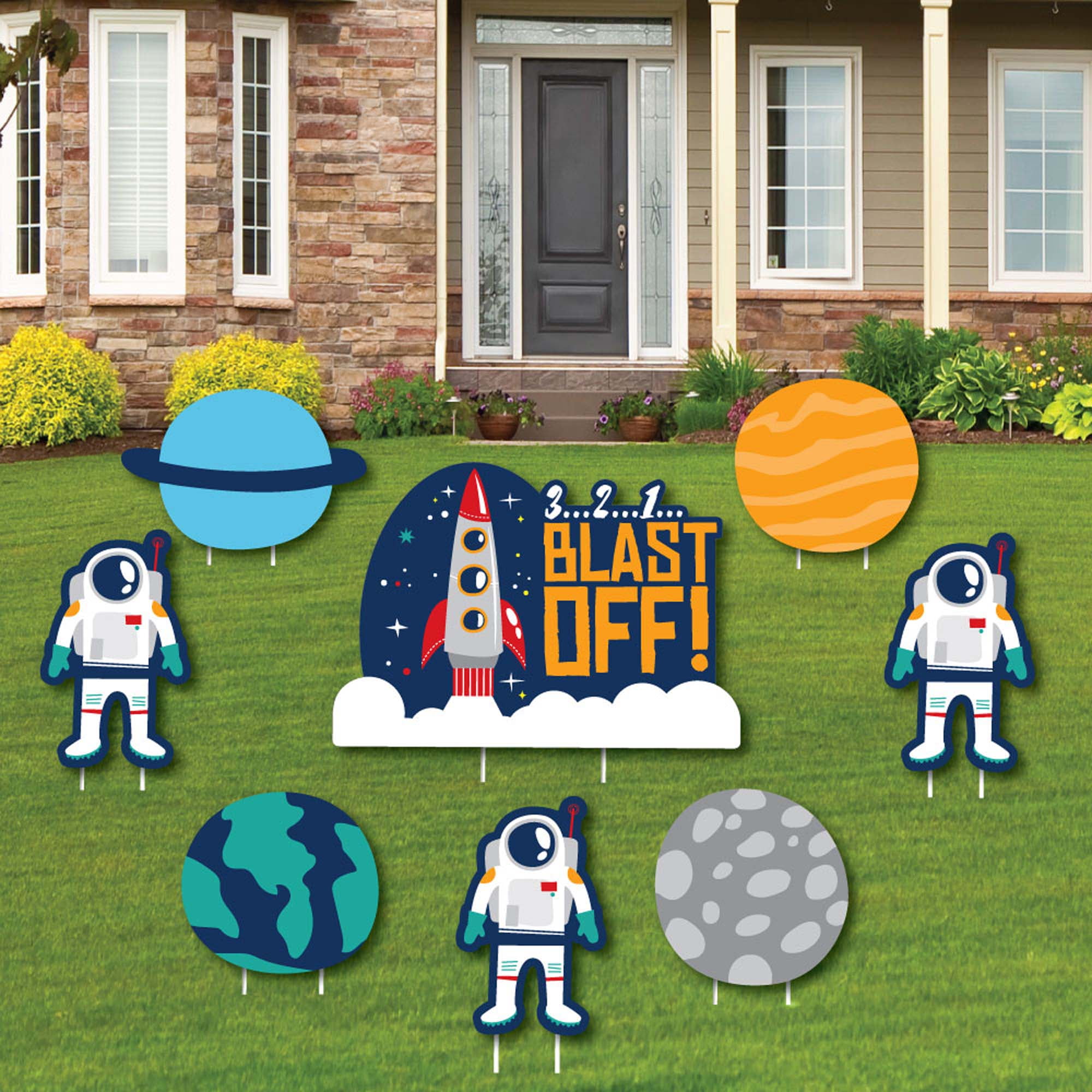Big Dot of Happiness Blast Off to Outer Space - Yard Sign & Outdoor ...